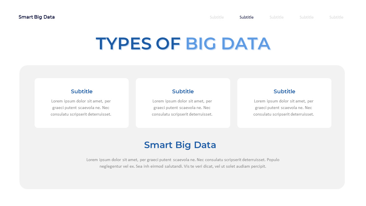 Smart Big Data good google slides template