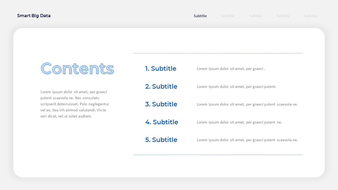 Smart Big Data pitch deck template
