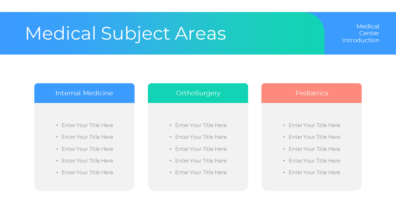 Medical Center company profile ppt template