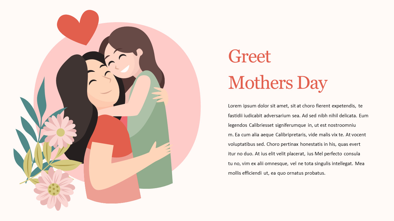 Mothers Day Elegant PPT Template – Blush Holiday Deck