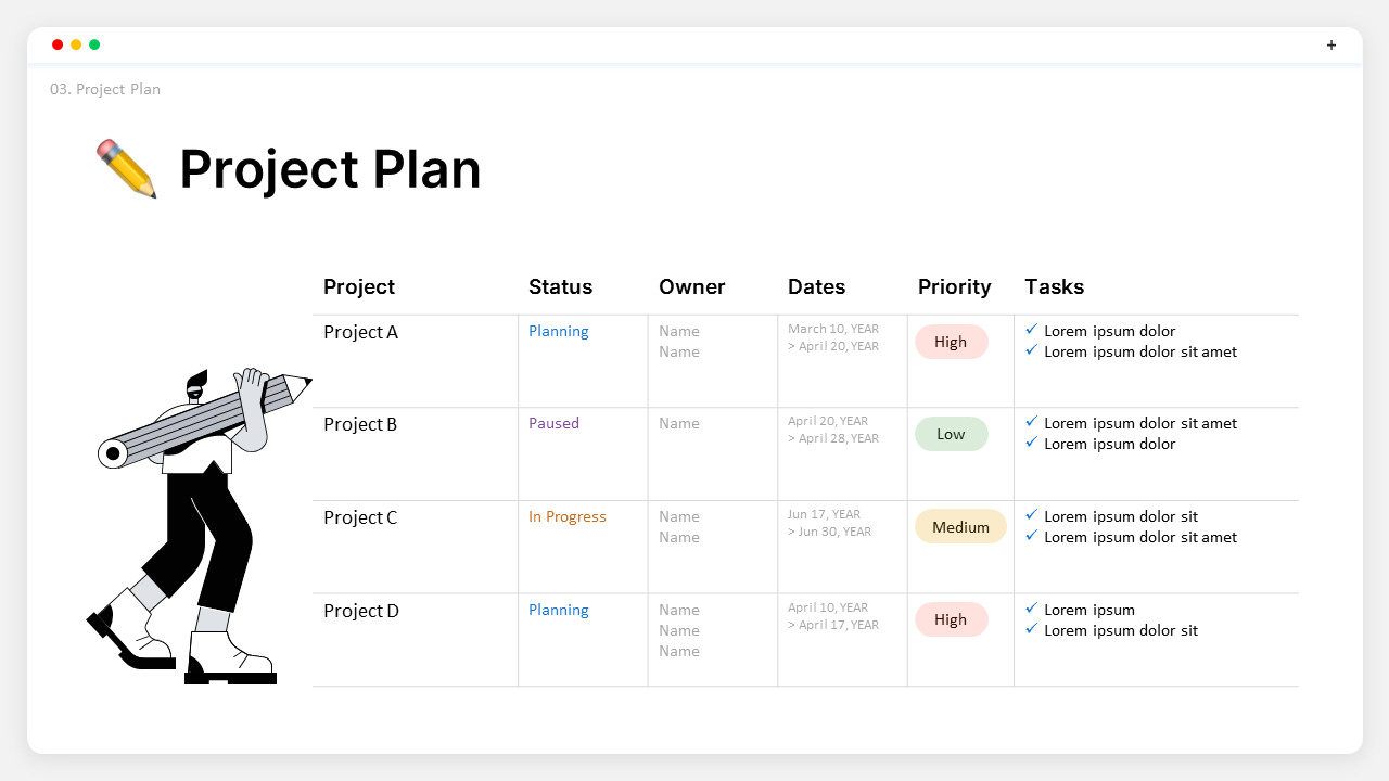 Project Notion Theme startup investor presentation ppt