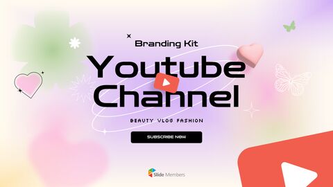 Youtube Channel Art Kit presentation slide design