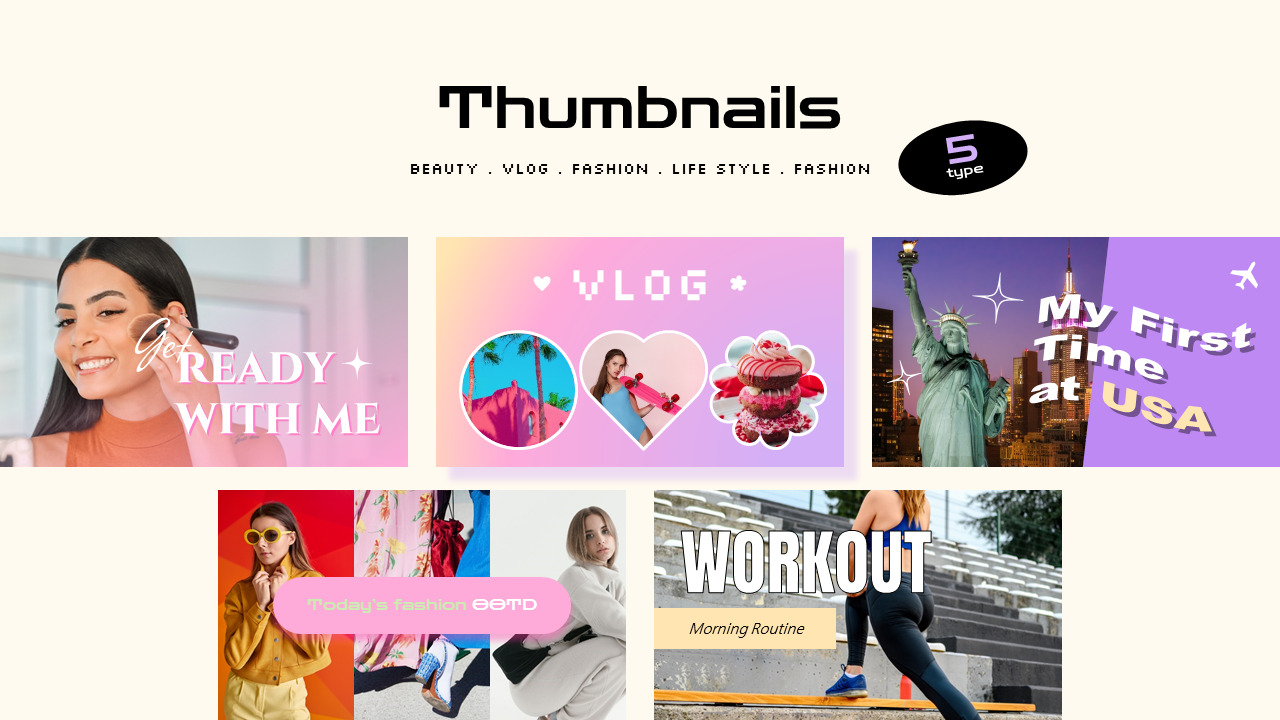 Youtube Channel Art Kit presentation slide design