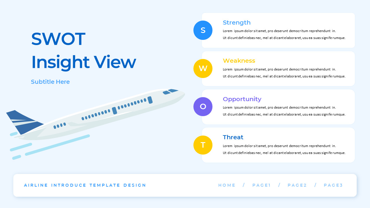 Airline business presentation template