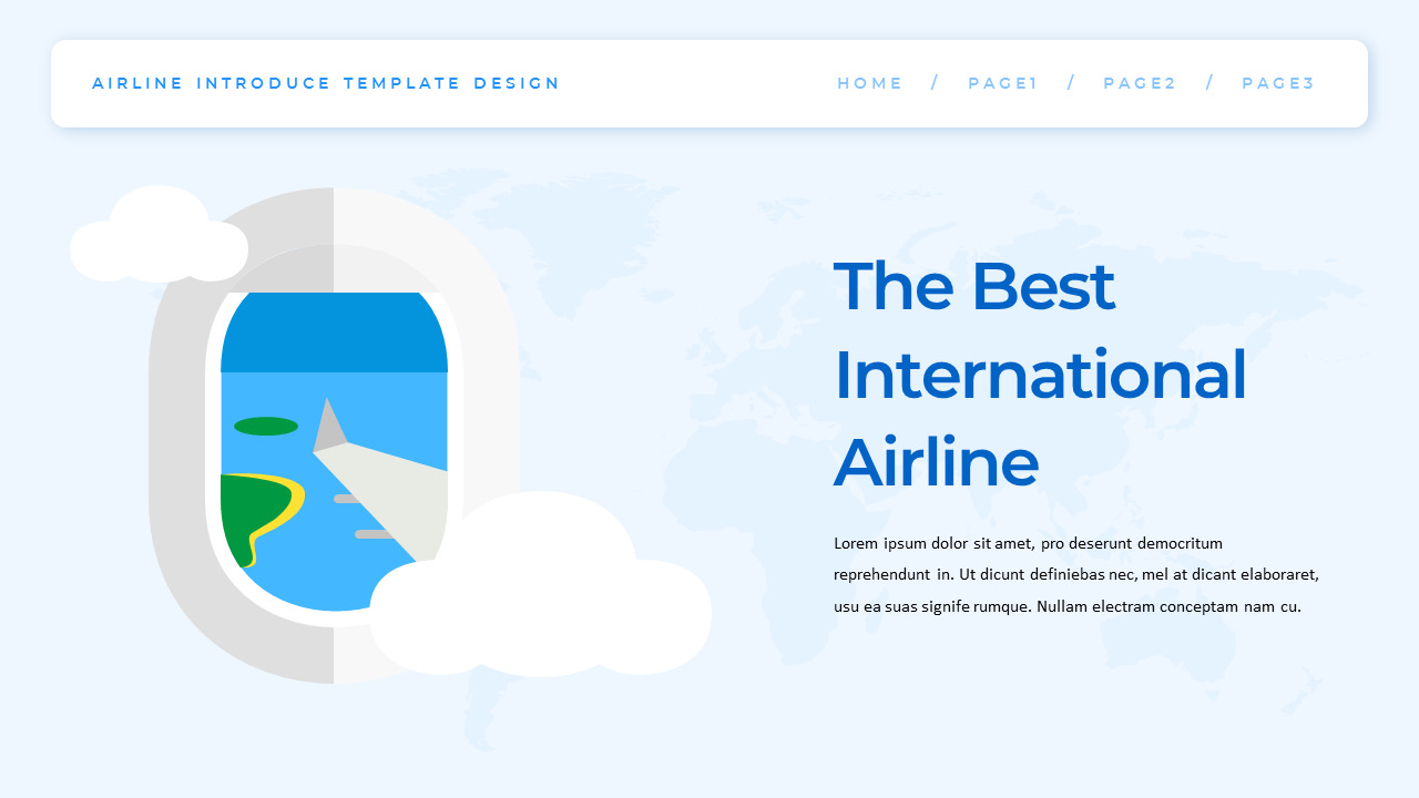 Airline business presentation template