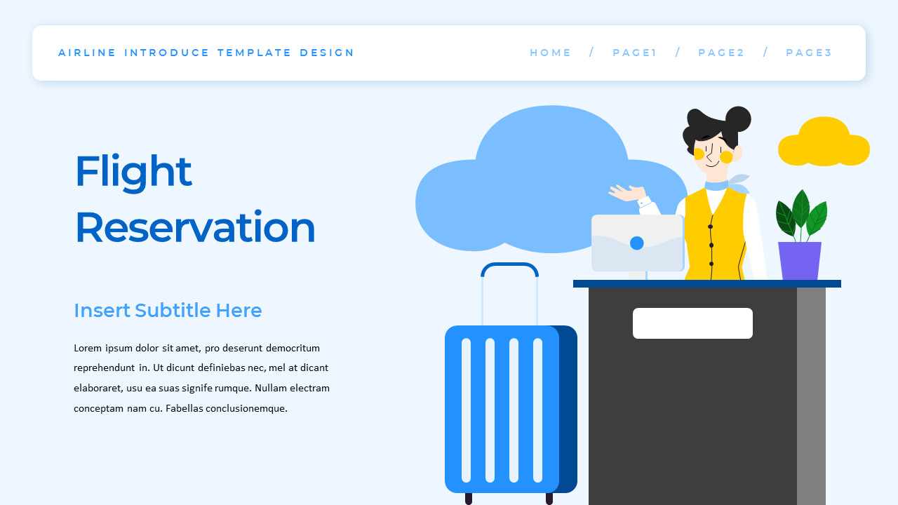 Airline business presentation template