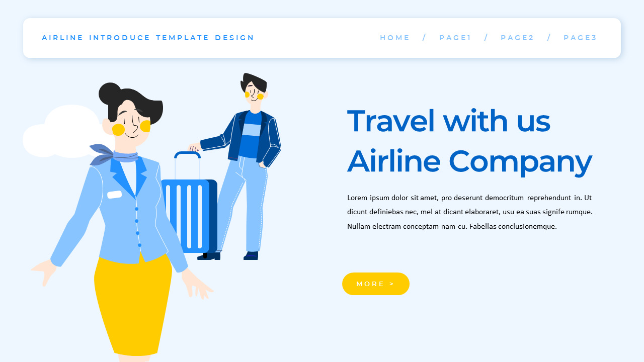 Airline business presentation template