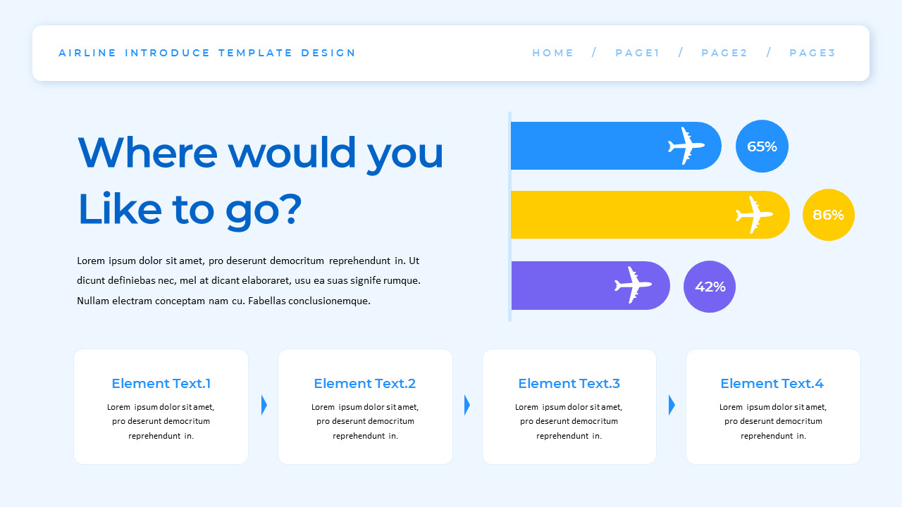 Airline business presentation template