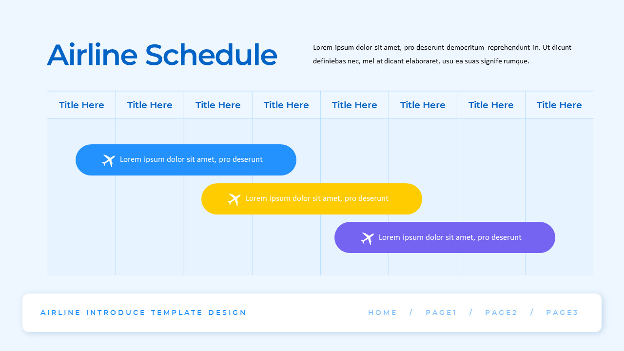 Airline business presentation template