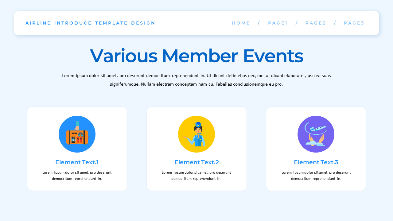 Airline business presentation template