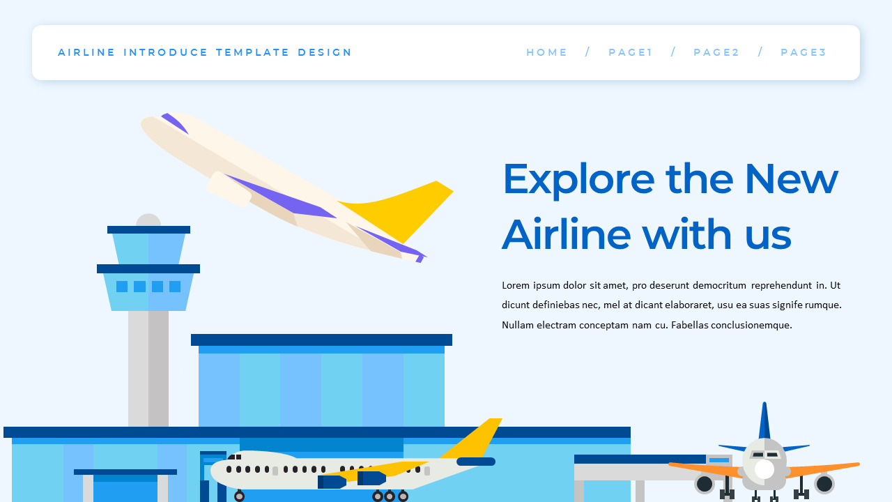 Airline business presentation template