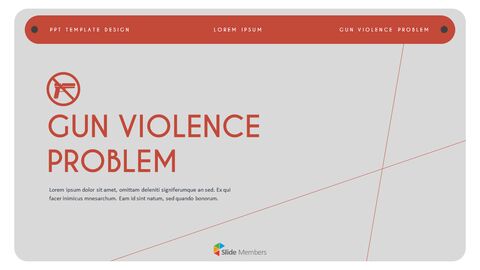 Gun Violence Problem annual report ppt template|Lifestyle
