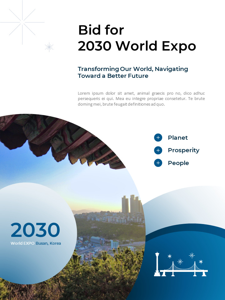 World EXPO 2030 BUSAN, KOREA presentation slide design
