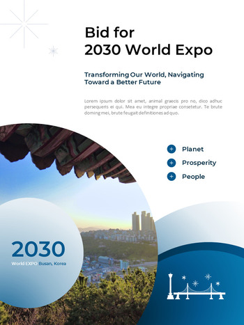 World EXPO 2030 BUSAN, KOREA presentation slide design
