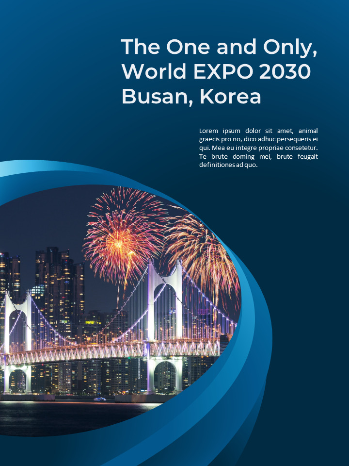 World EXPO 2030 BUSAN, KOREA presentation slide design