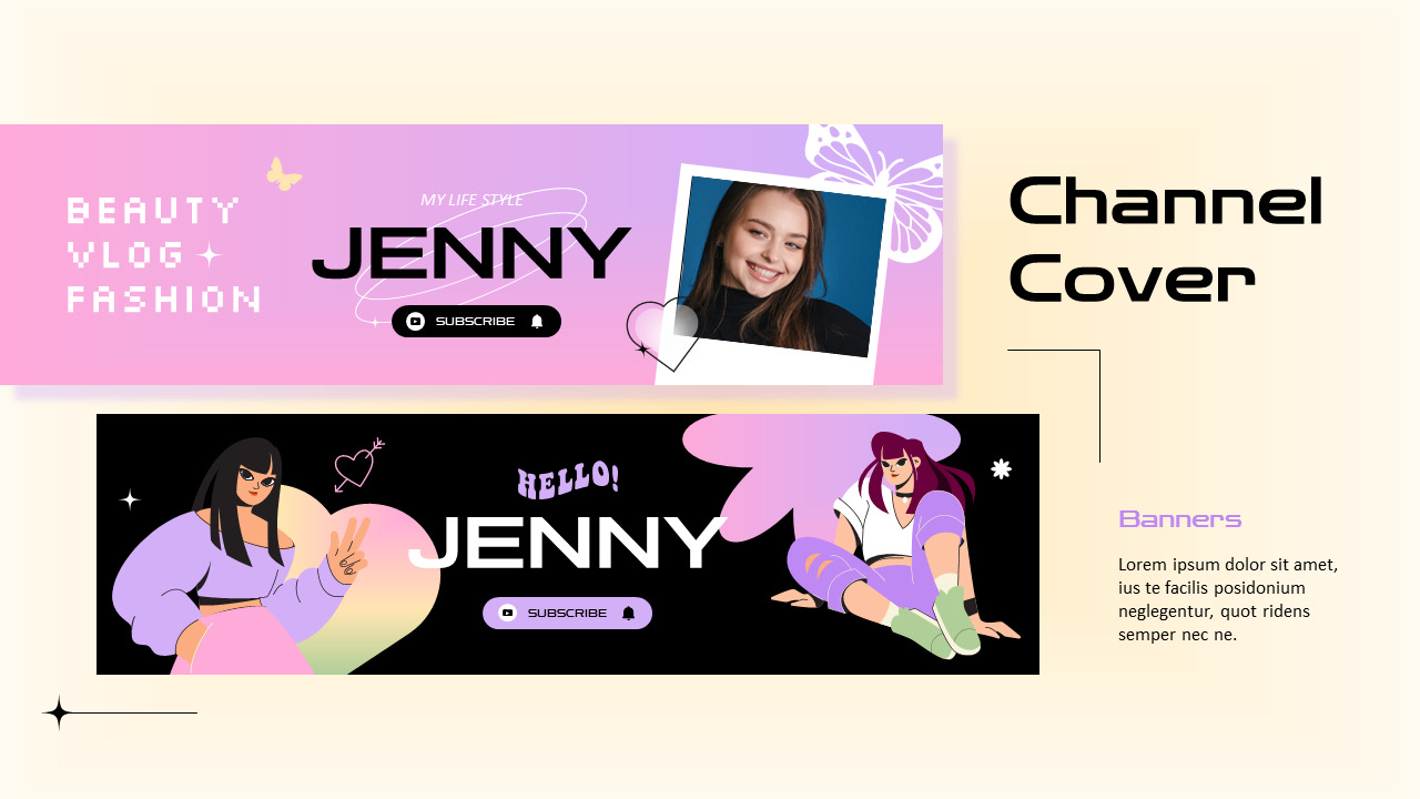 Youtube Channel Art Kit deck slide