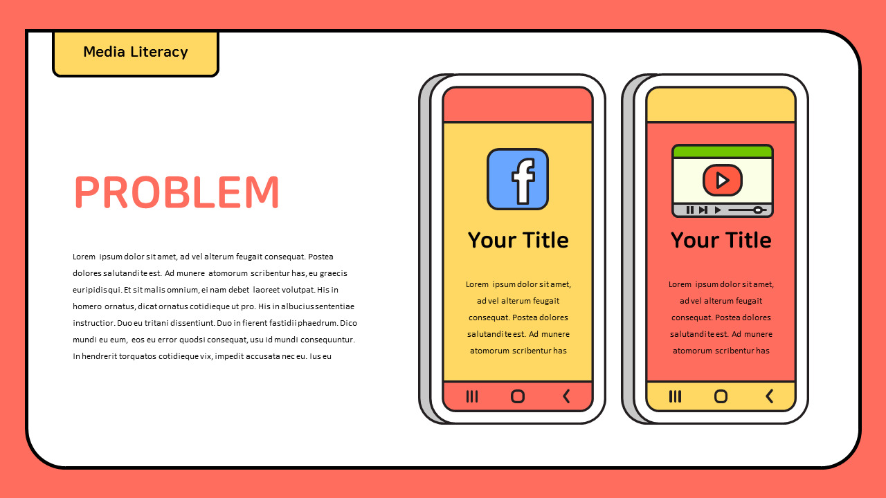 Media literacy pitch deck template ppt