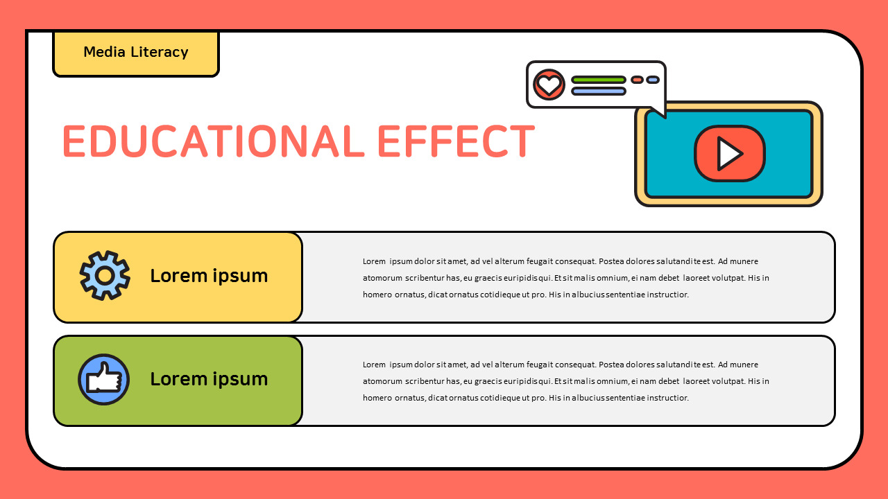 Media literacy pitch deck template ppt