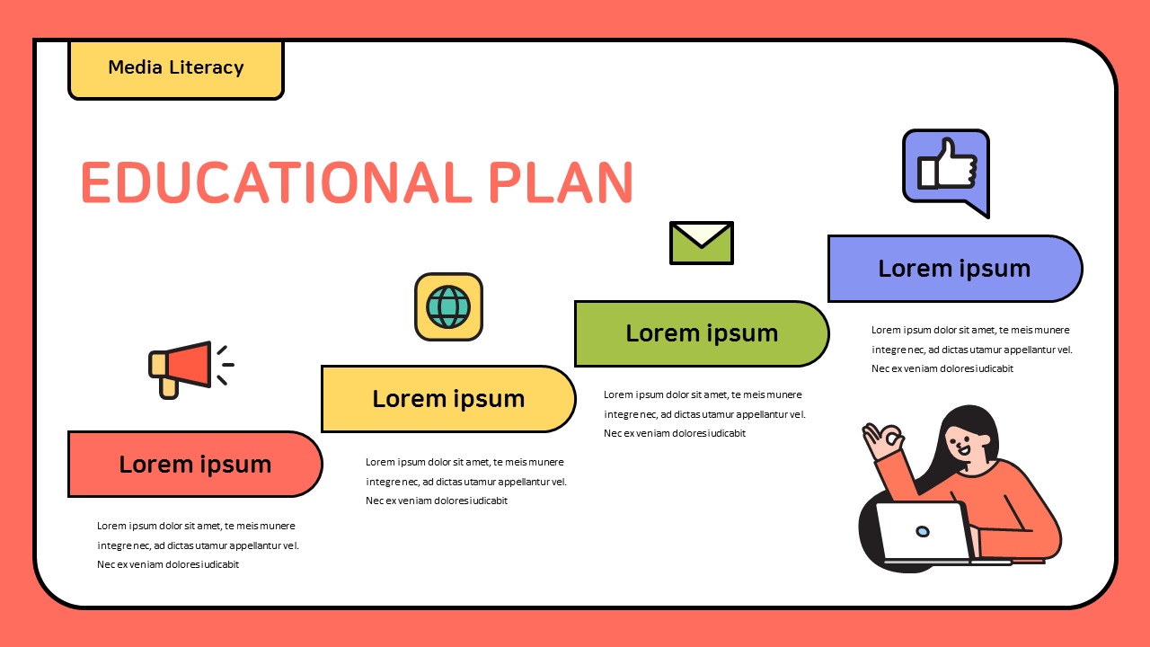 Media literacy pitch deck template ppt
