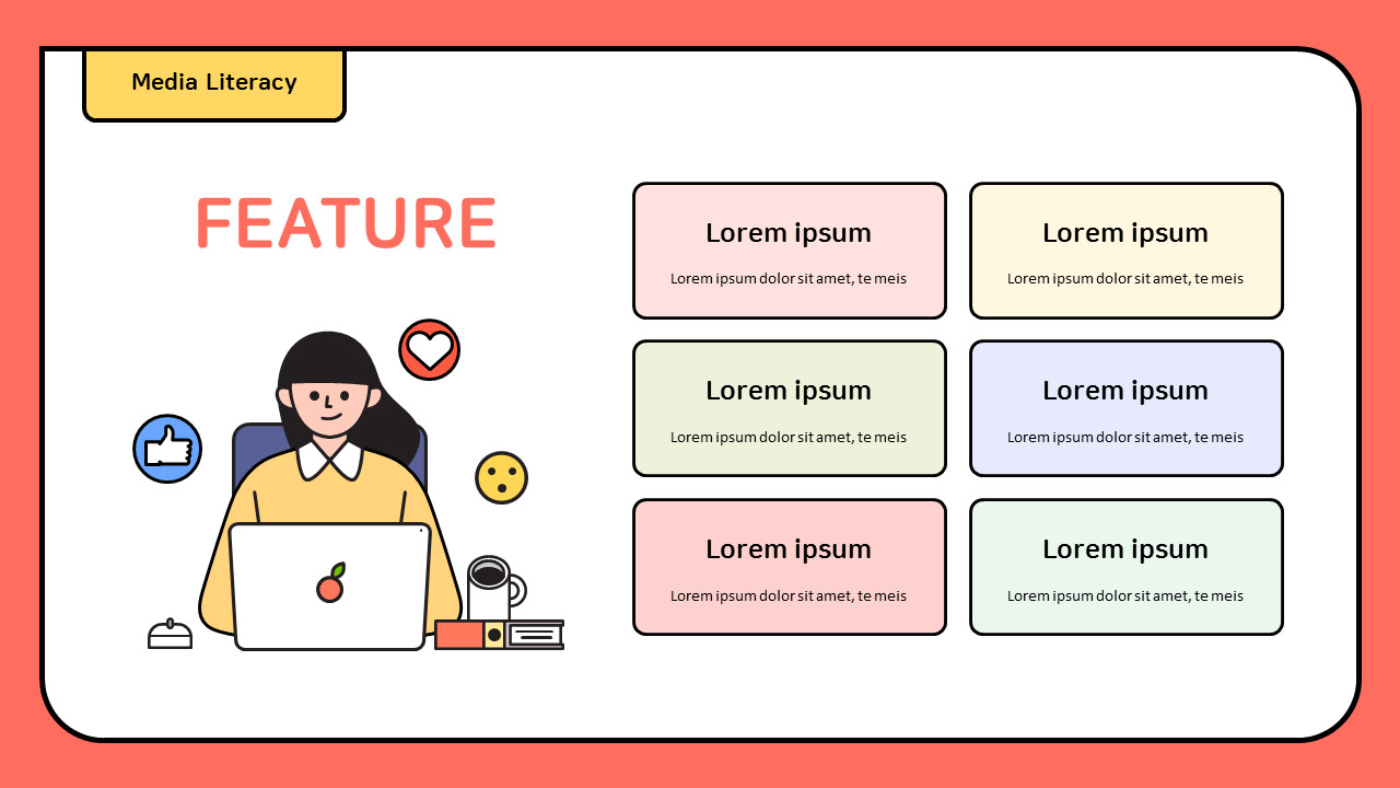 Media literacy pitch deck template ppt