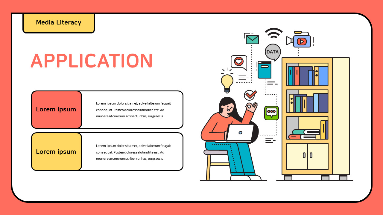 Media literacy pitch deck template ppt