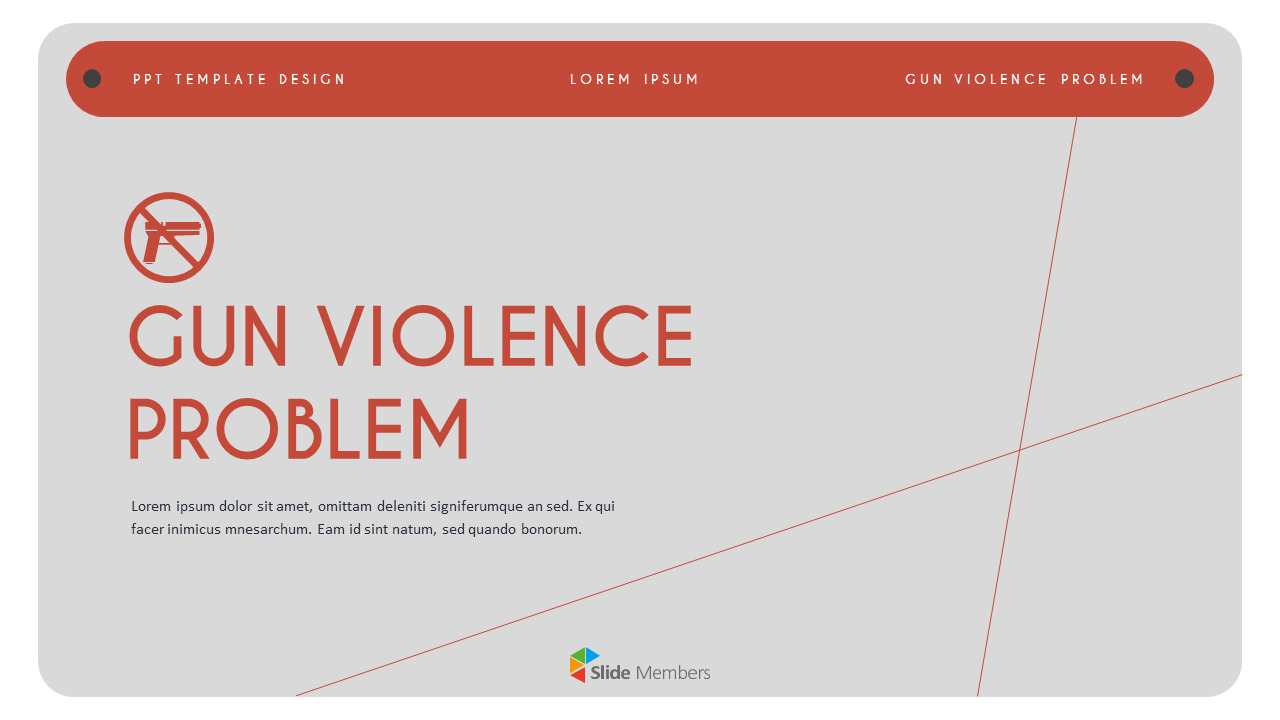 Gun Violence Problem Google Slides Themes & Templates|Lifestyle Gun Violence Problem Google Slides Themes & Templates|Lifestyle