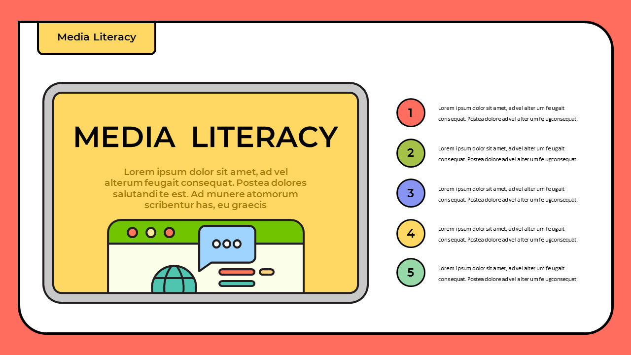 미디어 리터러시 편집이 쉬운 슬라이드 디자인