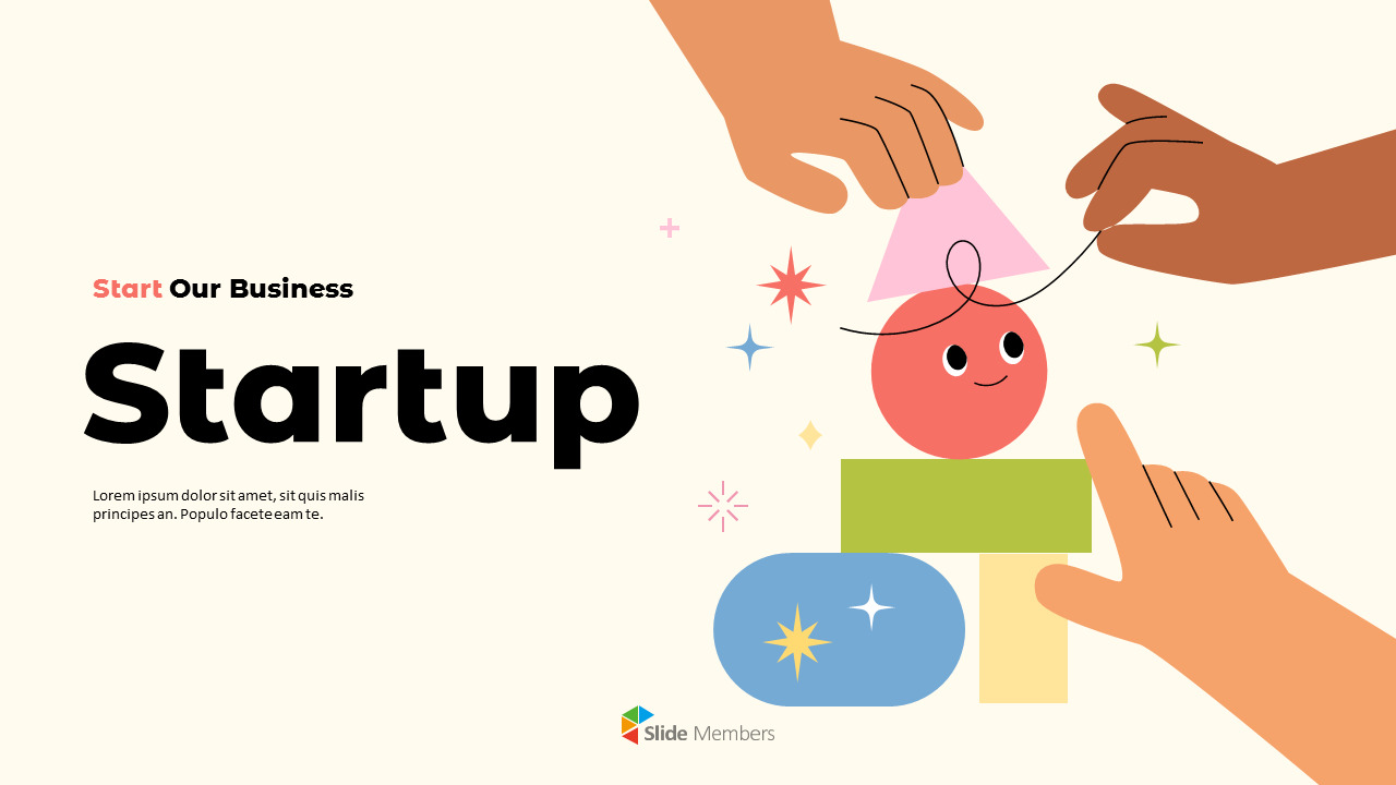 Idea de negocio de inicio plantilla ppt perfil de empresa