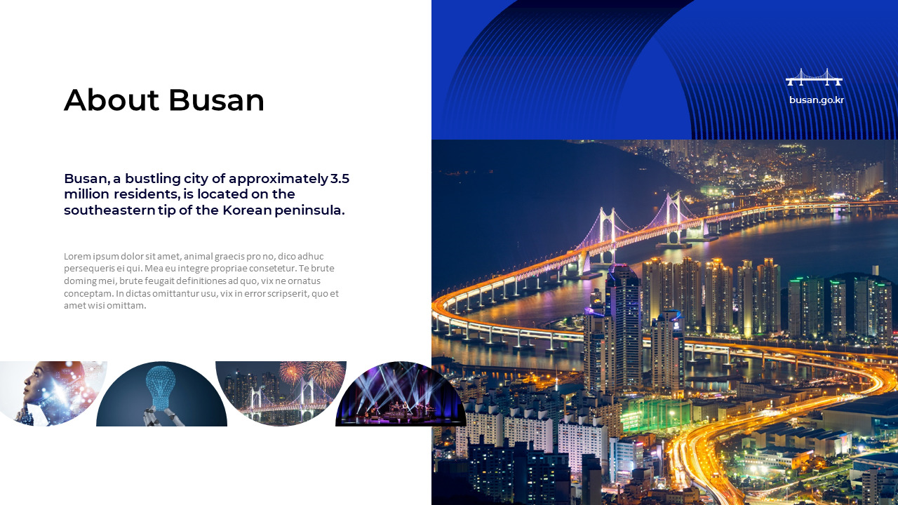 World EXPO 2030 BUSAN, KOREA Pitch Deck Startup PPT Templates
