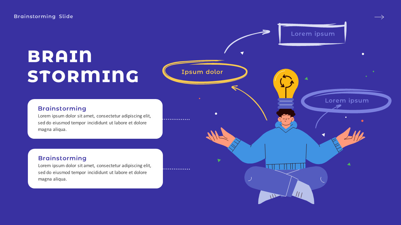 Brainstorming company profile ppt template