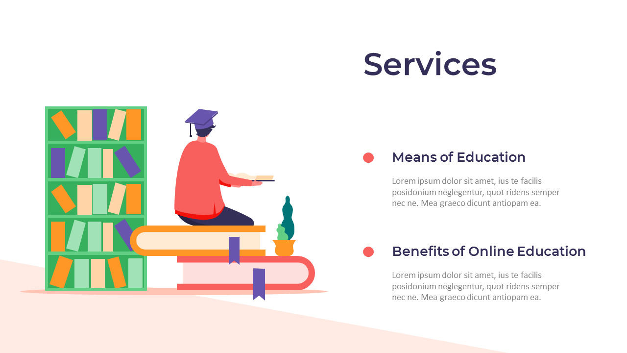 Online Education Illust Pitch Deck Easy PPT Template