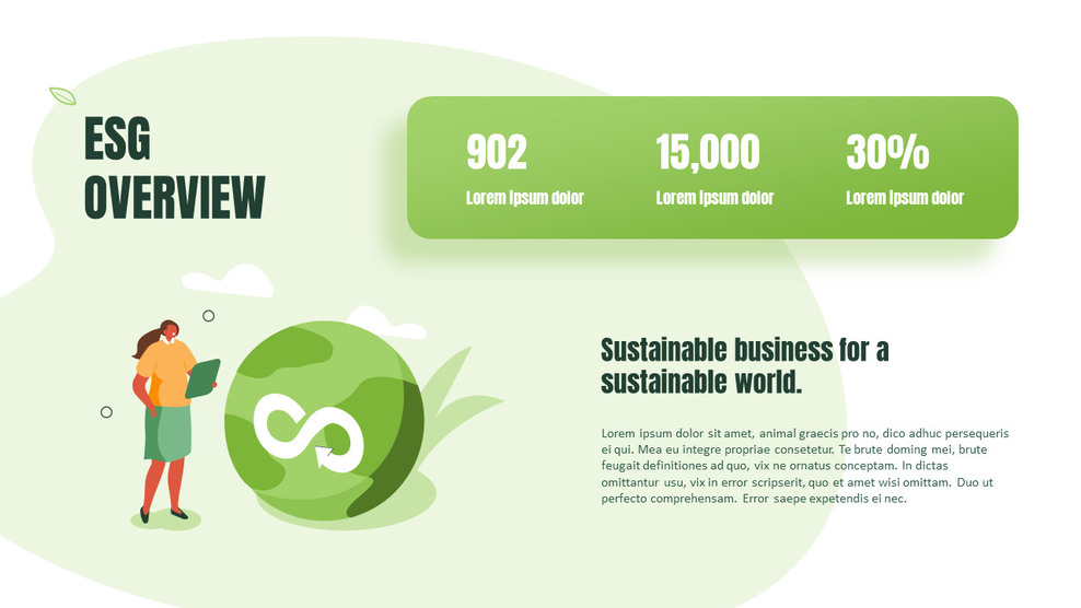 ESG Business Pitch Deck Themes for PowerPoint