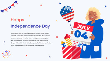 Happy 4th of July professional google slides presentation