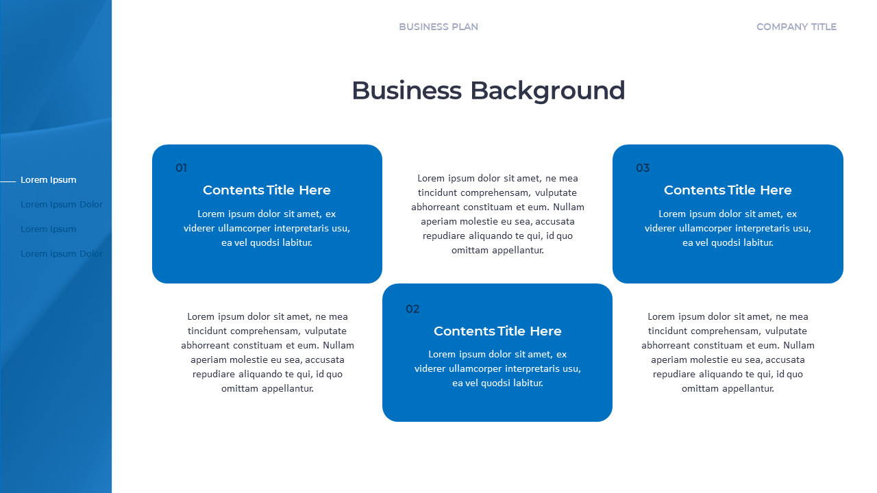 Business Plan company profile template design