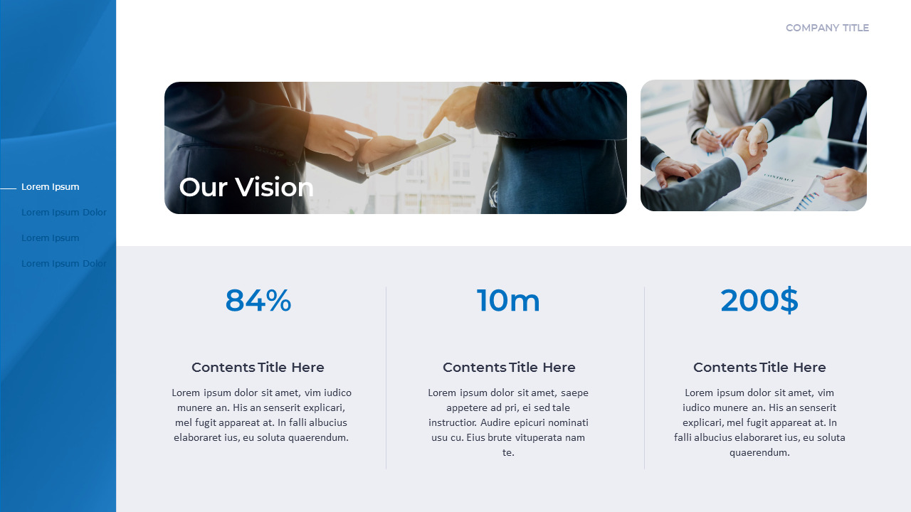 Business Plan company profile template design