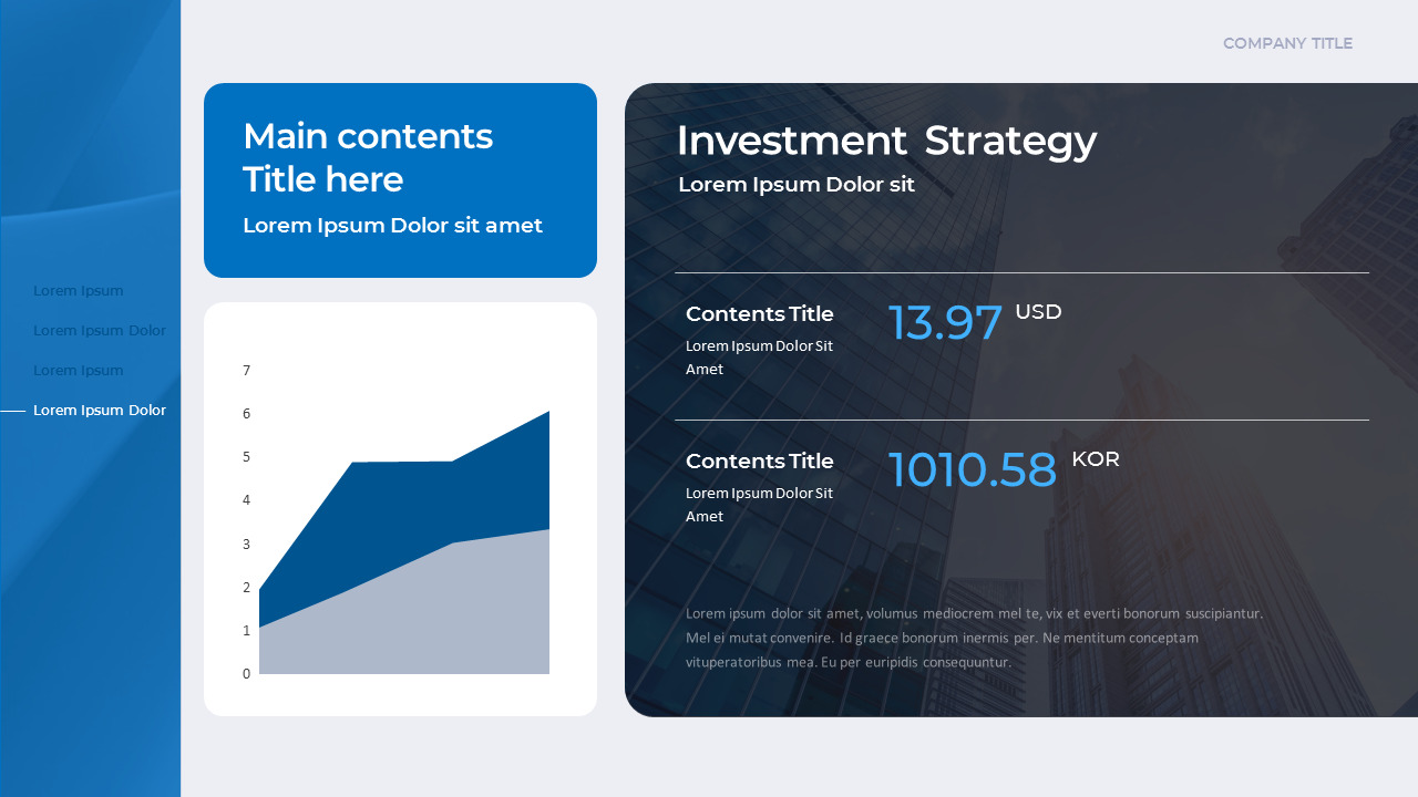 Business Plan company profile template design