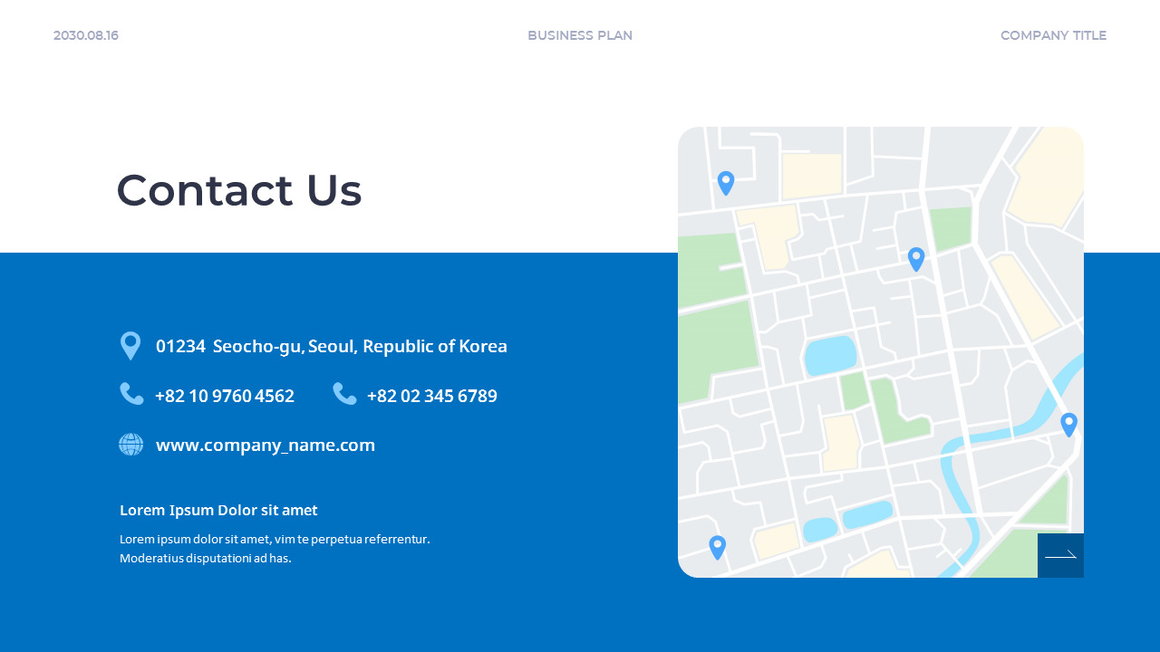 Business Plan company profile template design