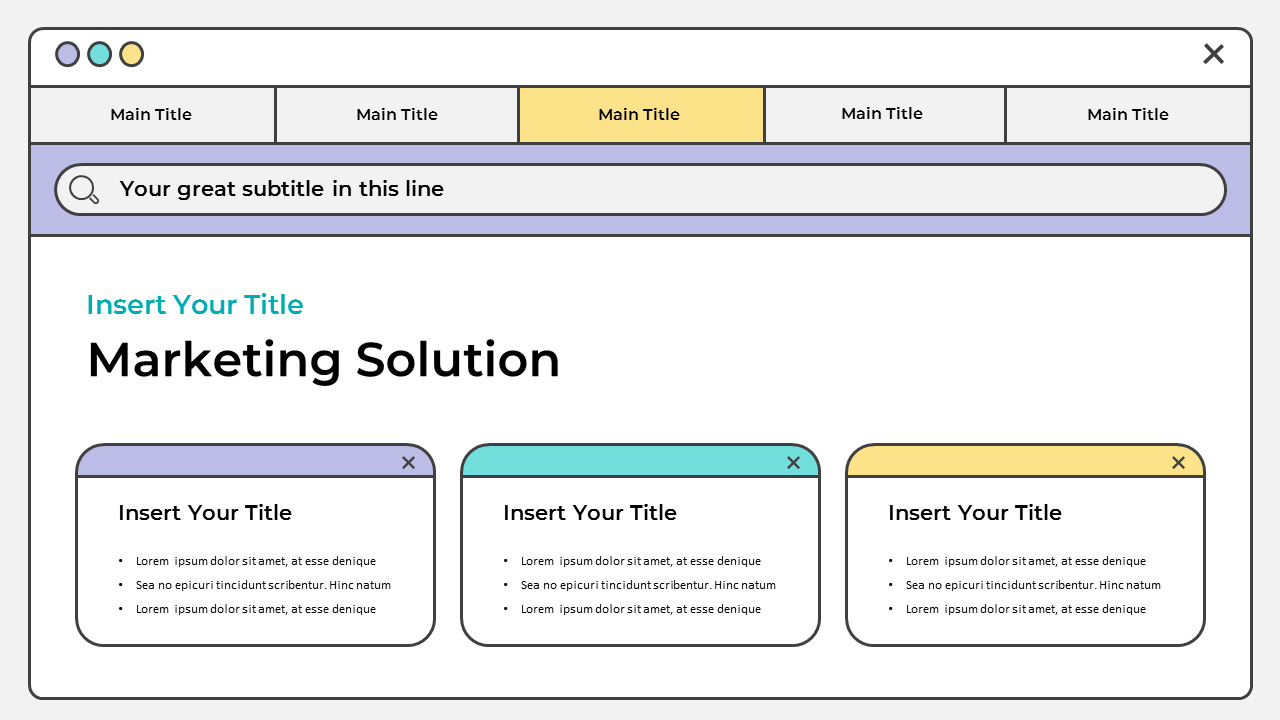 Marketing Project business presentation template