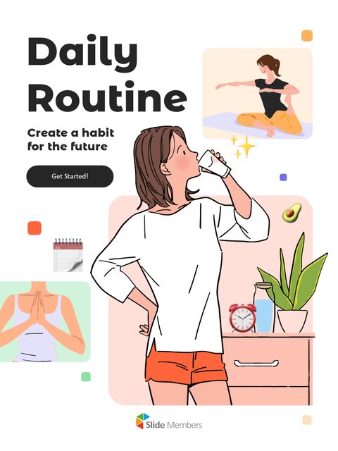 Daily Routine Life Style Google Docs PowerPoint