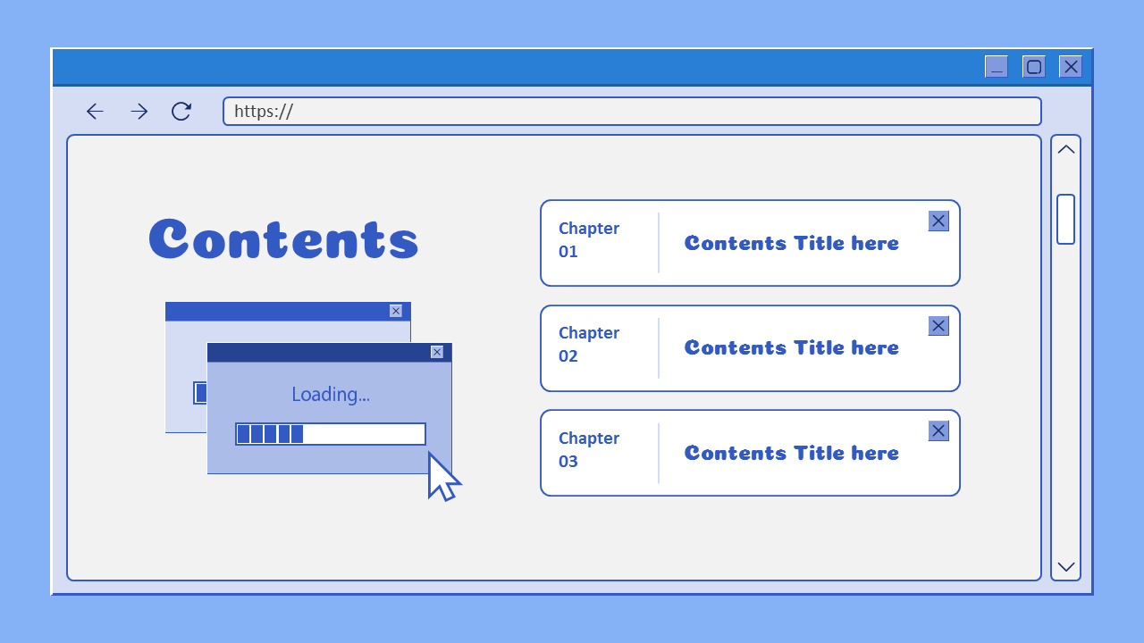 Retro Web Browser business proposal layout