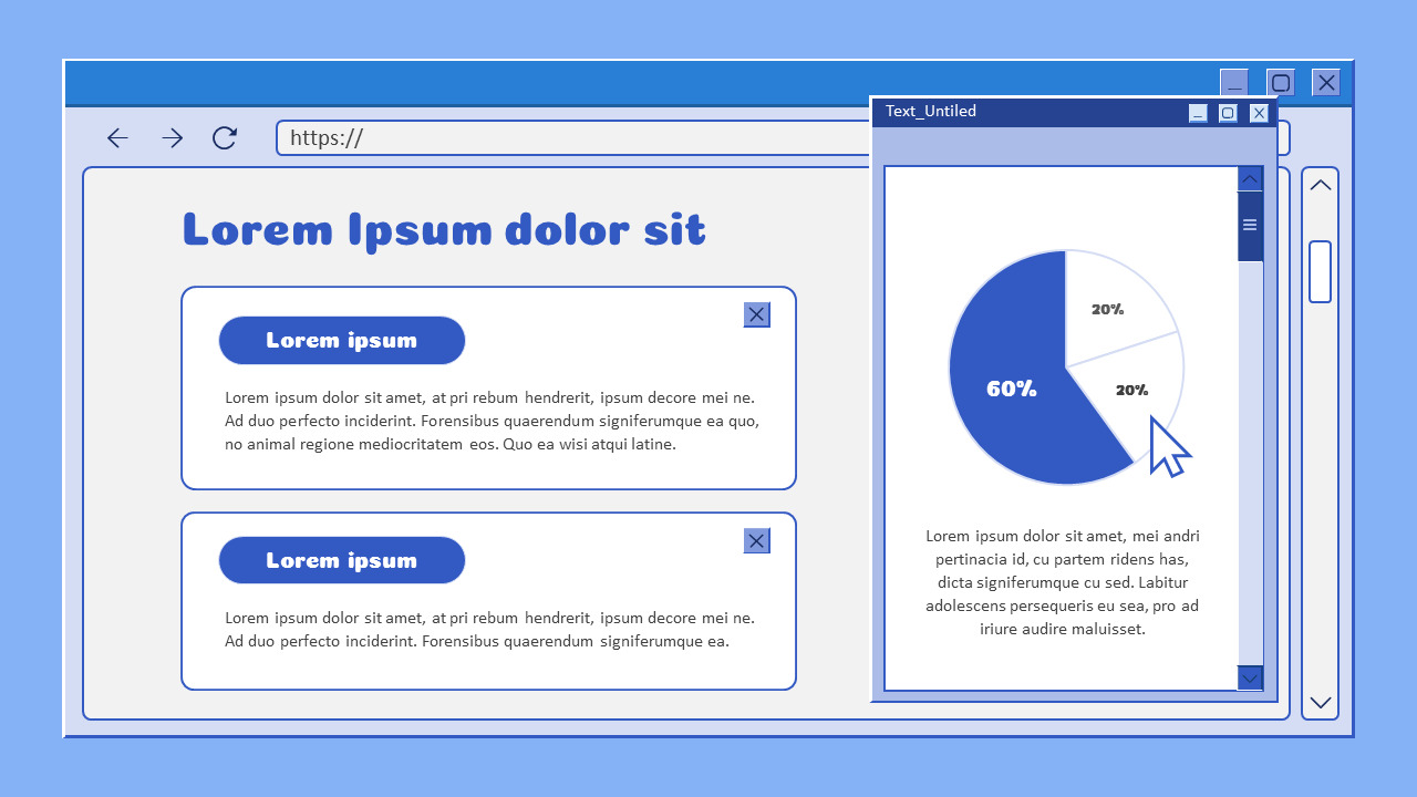 Retro Web Browser business proposal layout