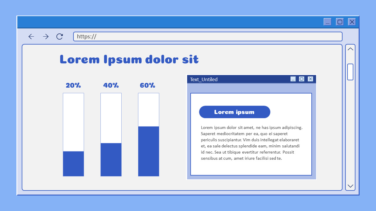 Retro Web Browser business proposal layout