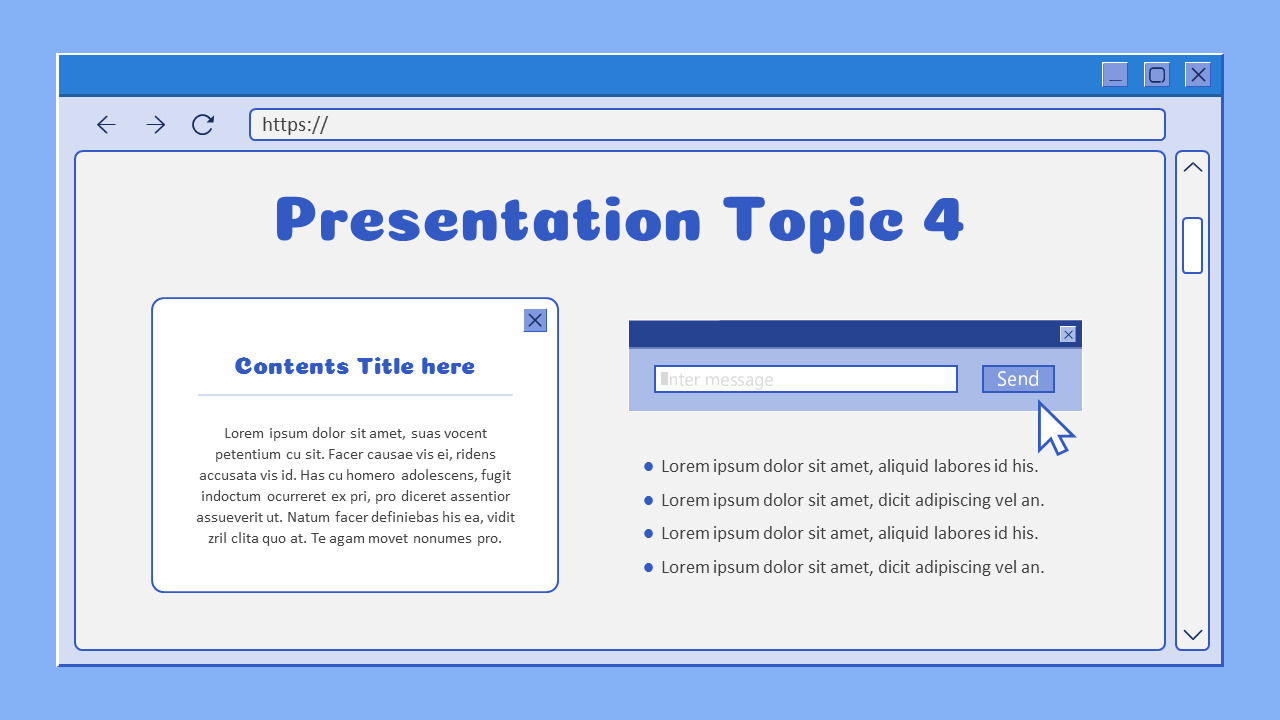 Retro Web Browser business proposal layout