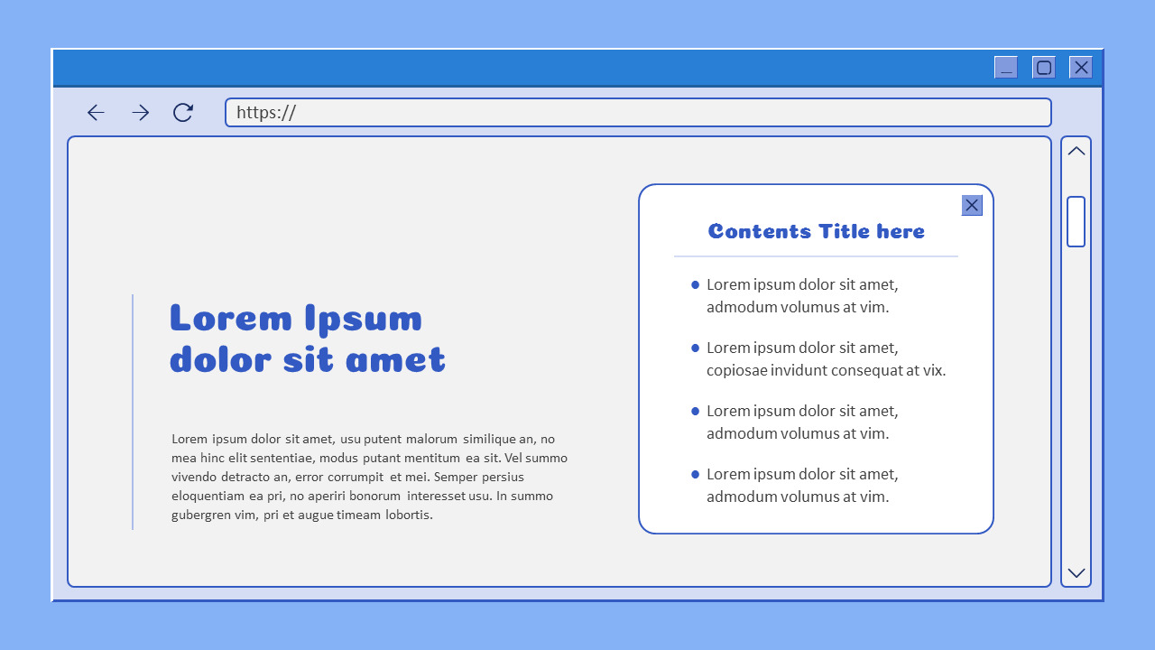 Retro Web Browser business proposal layout