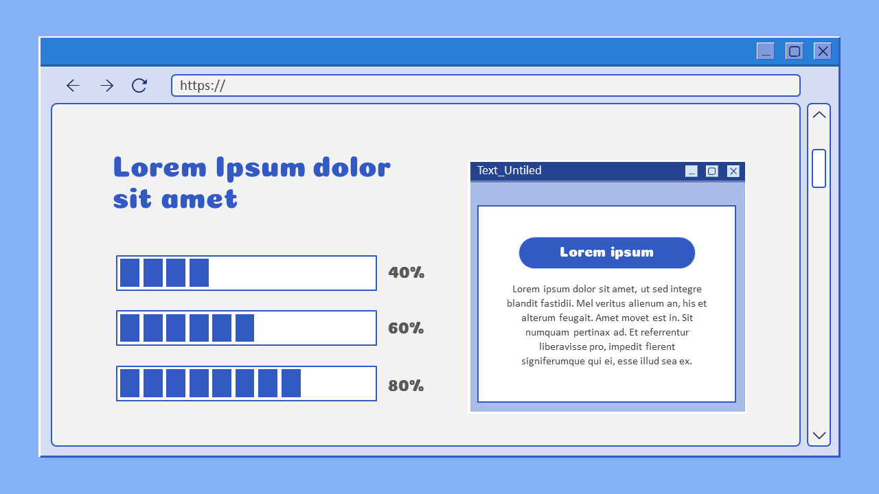 Retro Web Browser business proposal layout