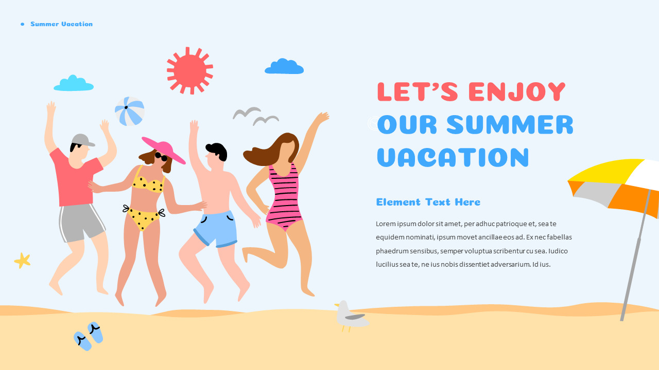 Summer Vacation Easy Presentation Template
