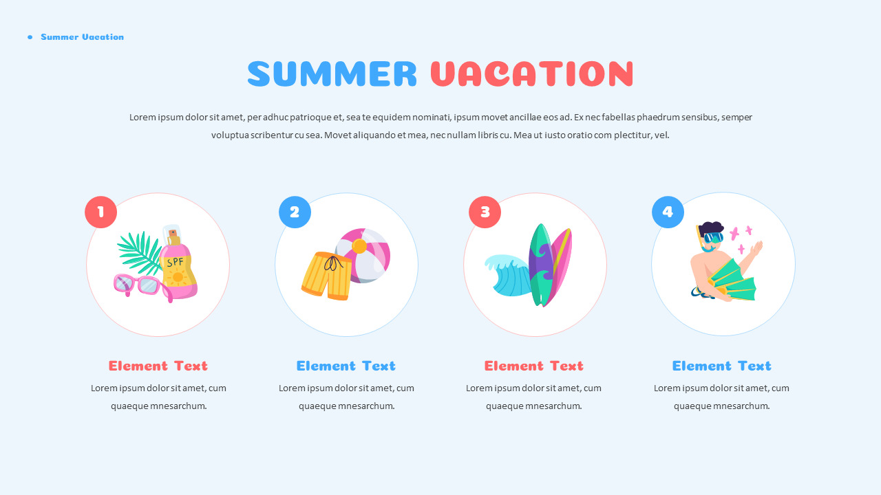 Summer Vacation Easy Presentation Template