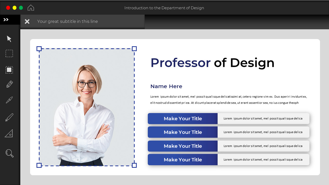 Department of Design Product Pitch Presentation Template