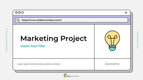 Marketing Project company profile ppt template