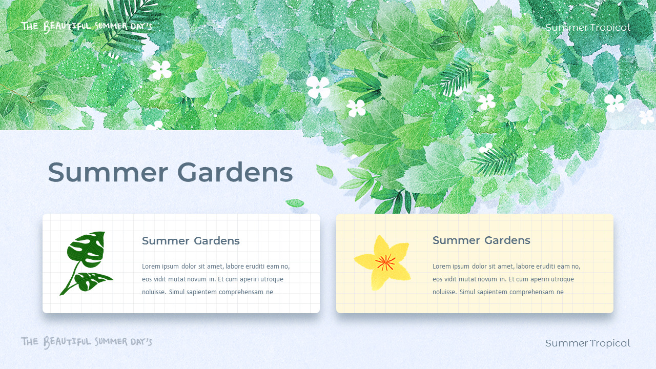Summer Tropical fun google slides themes